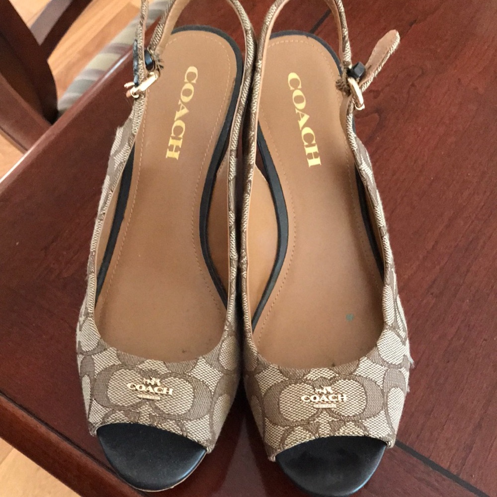 Coach Logo Slingback Heels - Gem